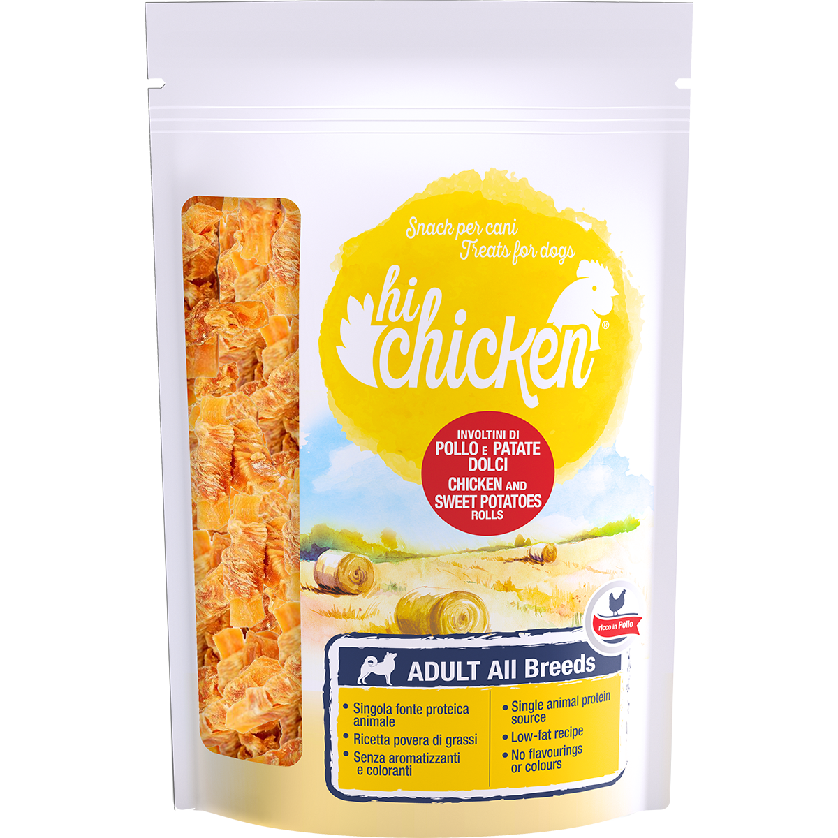 Hi Chicken Dog Snack Involtini Pollo e Patate 70G - Hi