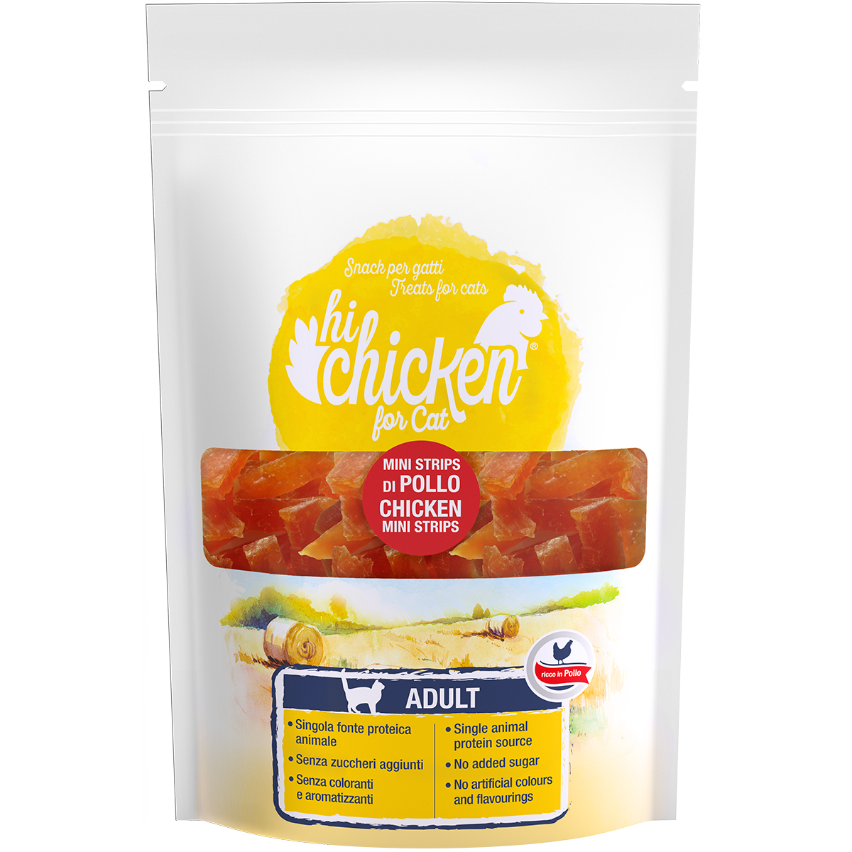 Hi Chicken Snack Gatto Mini Strips Di Pollo 45G - Hi