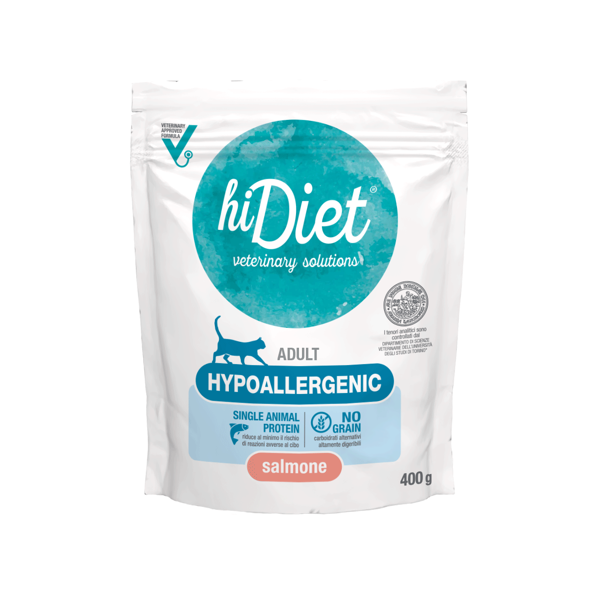 Hi Diet Cat Hypoallergenic Salmone 400G - Hi